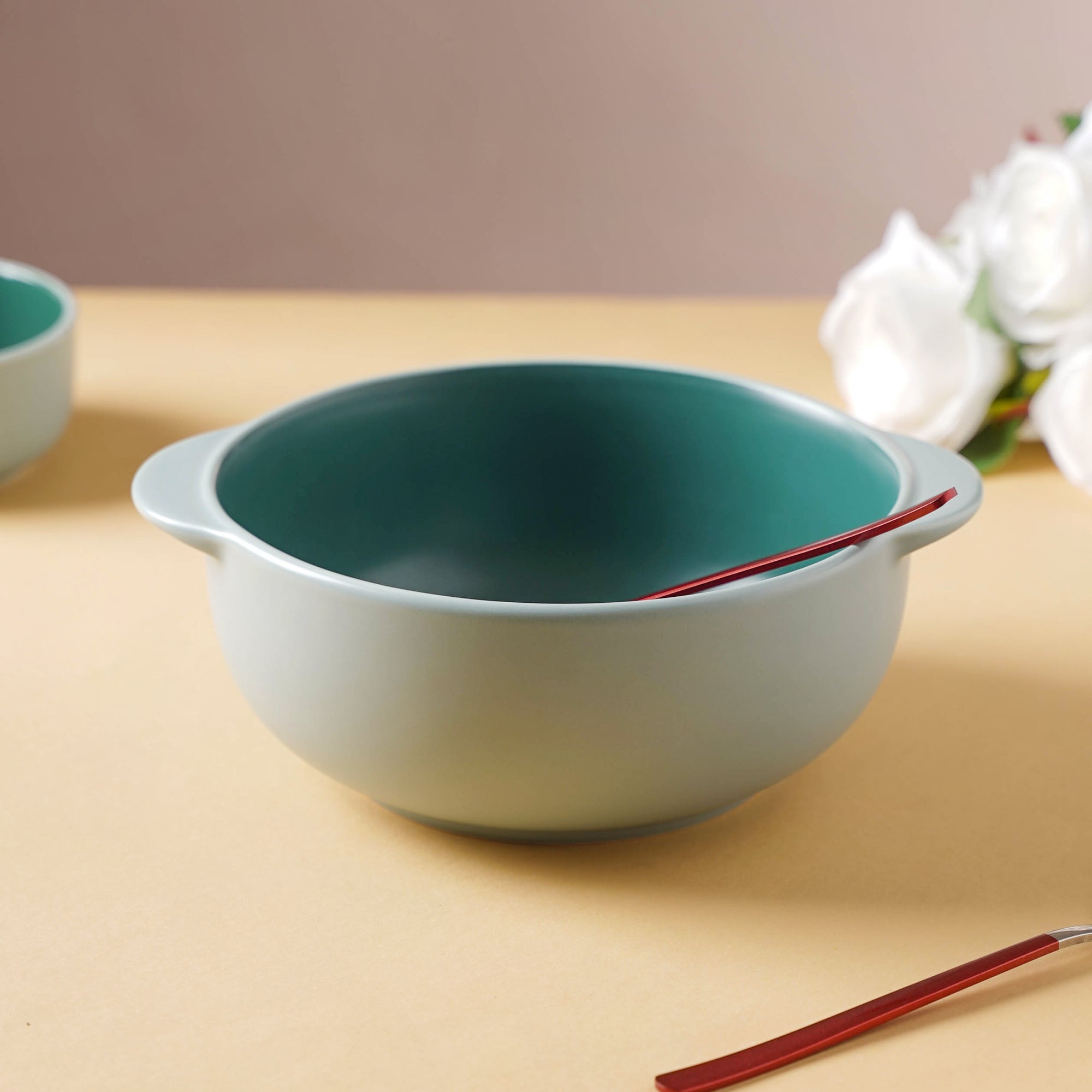 Zoella Ceramic Bowl Green Online - Premium Serving Bowl | Nestasia