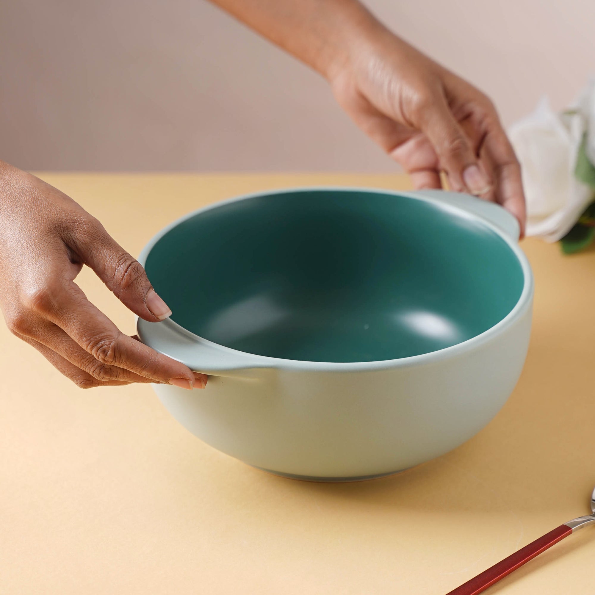 Zoella Ceramic Bowl Green Online - Premium Serving Bowl | Nestasia