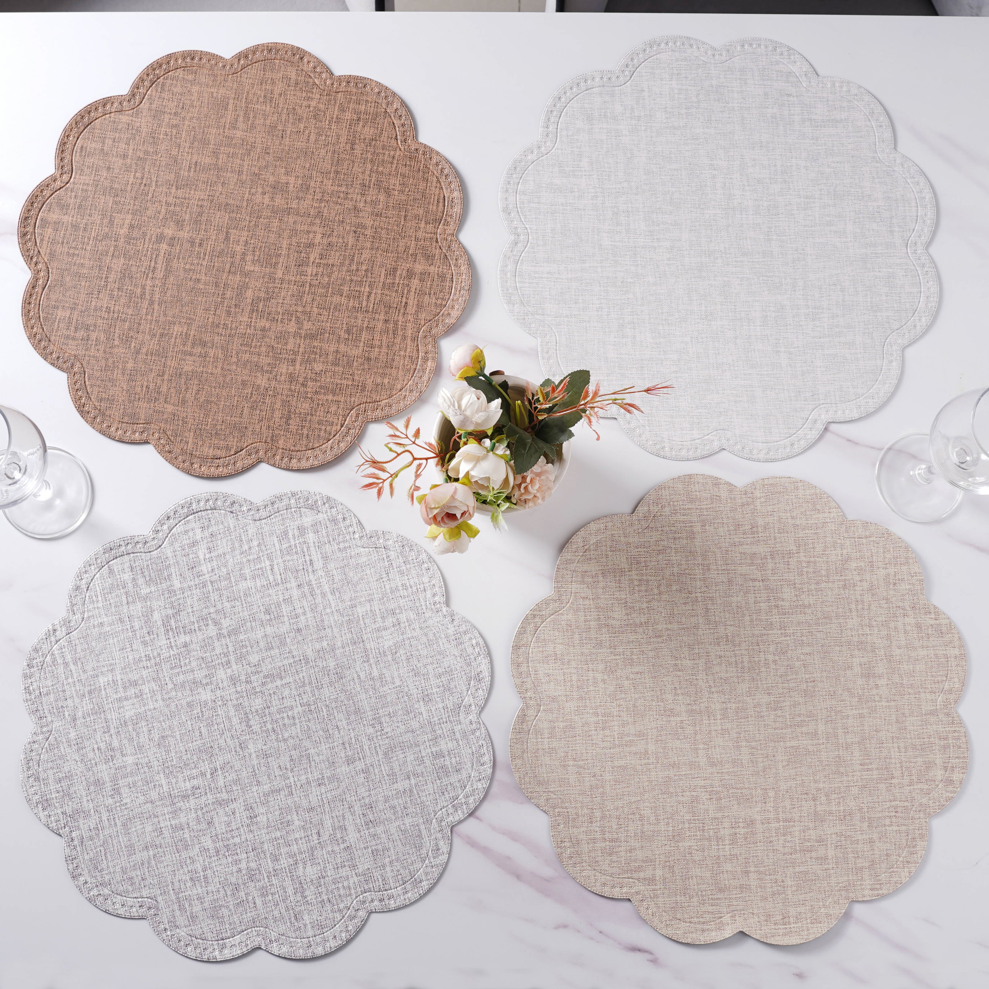 Dinner Table Mat Lace Set Online - Premium Table Mat | Nestasia