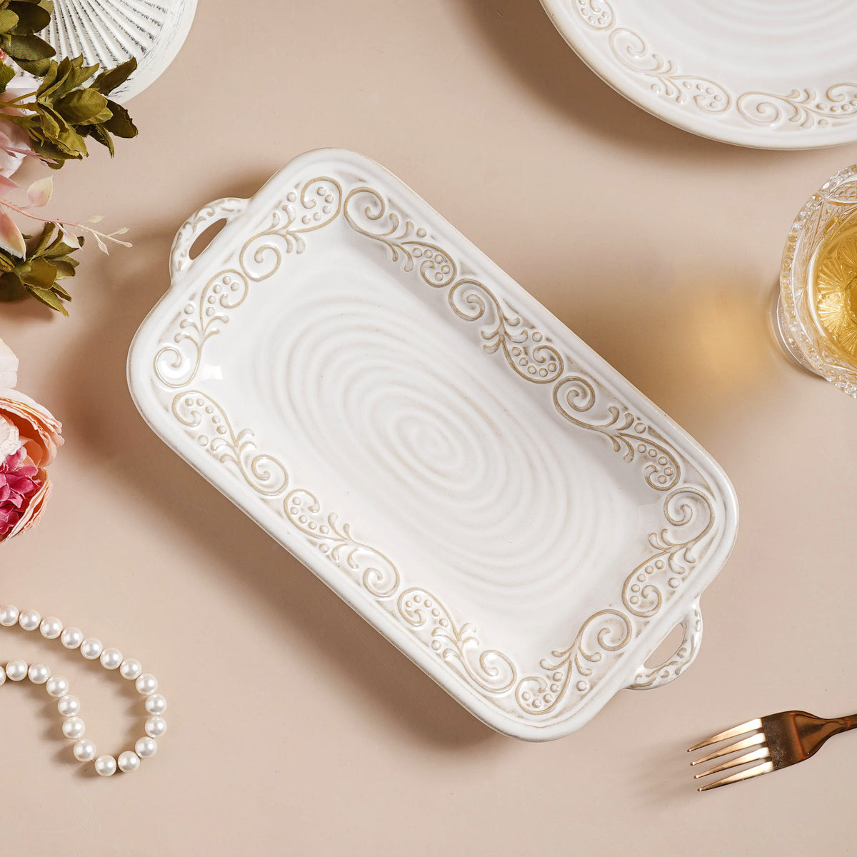 Faye Rectangular Baking Plate 10 Inch