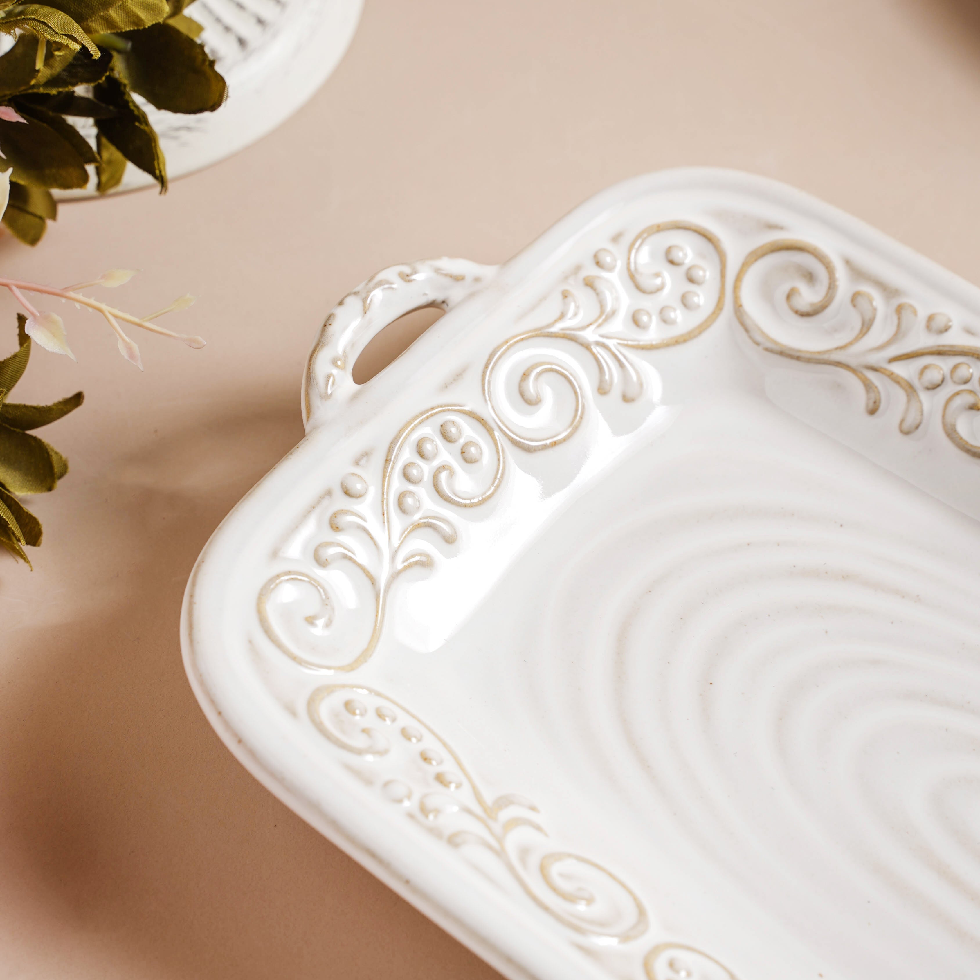 Faye Rectangular Baking Plate 10 Inch