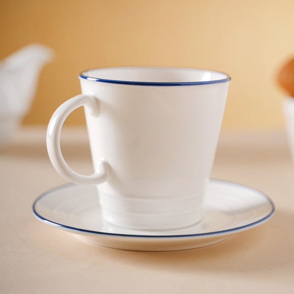 White Mug-Plate Set