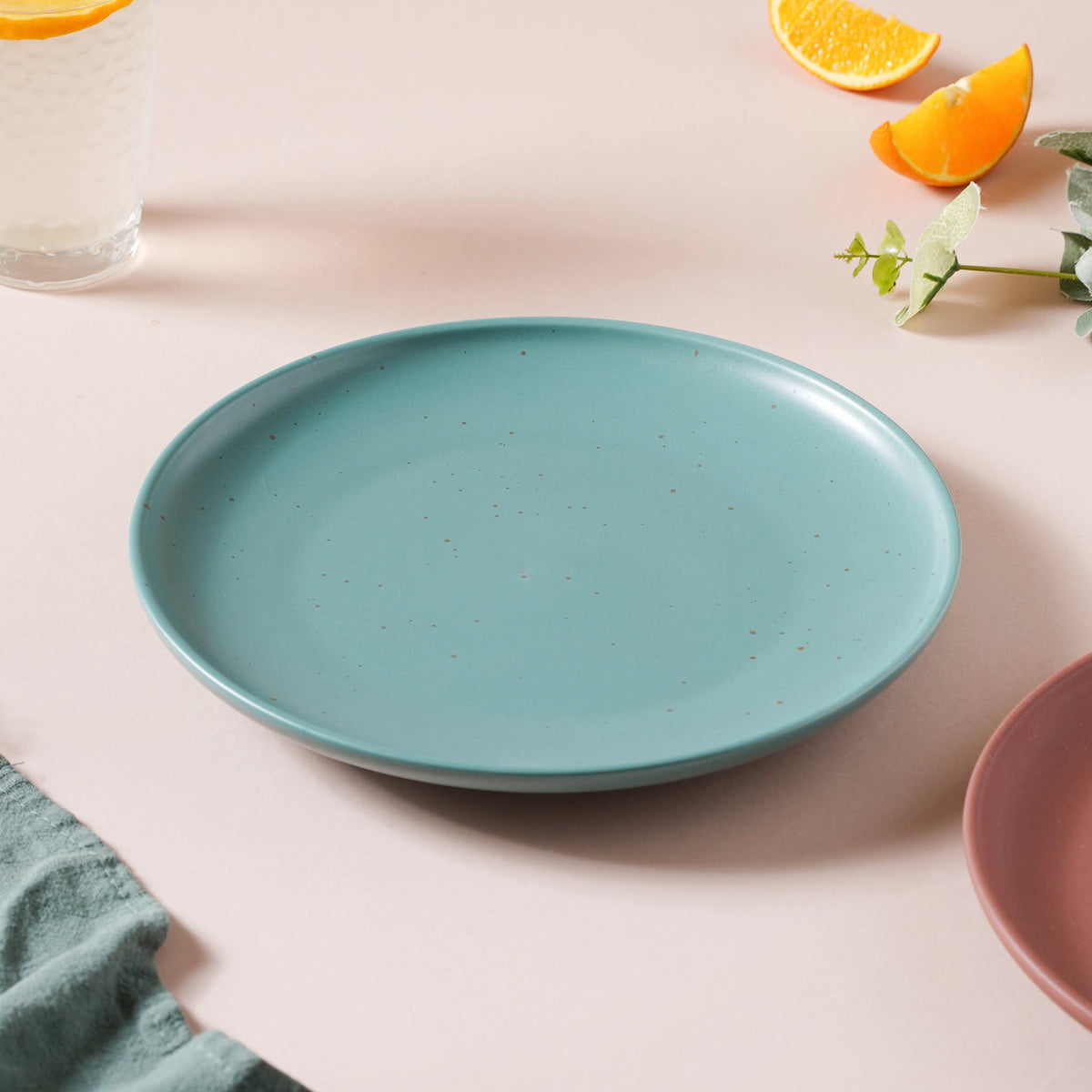 Breathtaking Turquoise Snack Plate 8 Inch