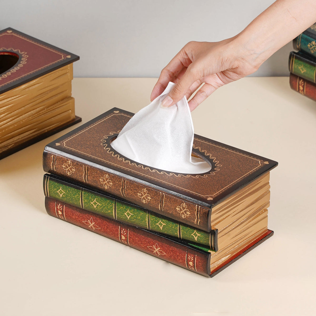 Shop Stacked Books Tissue Box online in India | Nestasia