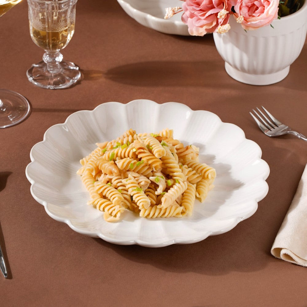Ocean Ceramic Dinner Plate White 10 Inch