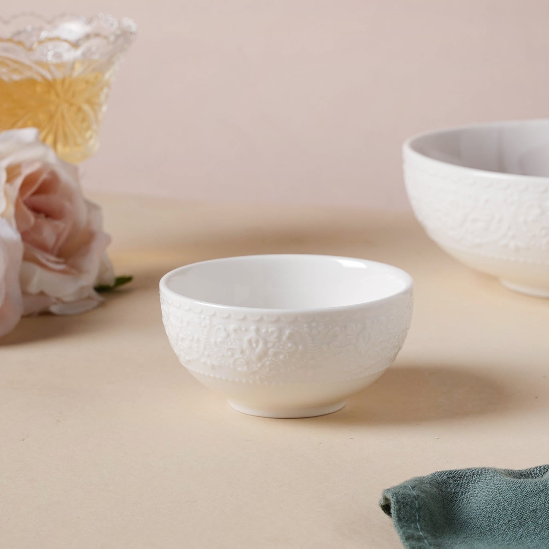 Serena Pearly White Dip Bowl 100 ml Online - Premium Dip Bowl | Nestasia