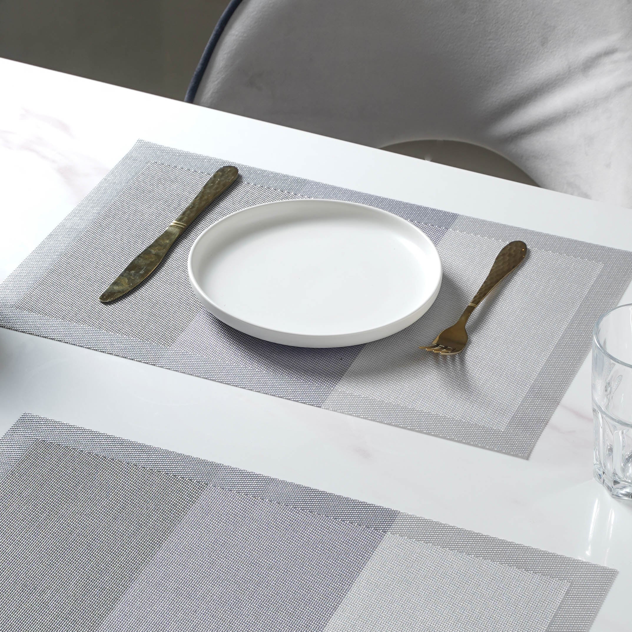 Grey Table Mat Set of 6 Online - Premium Table Mat | Nestasia
