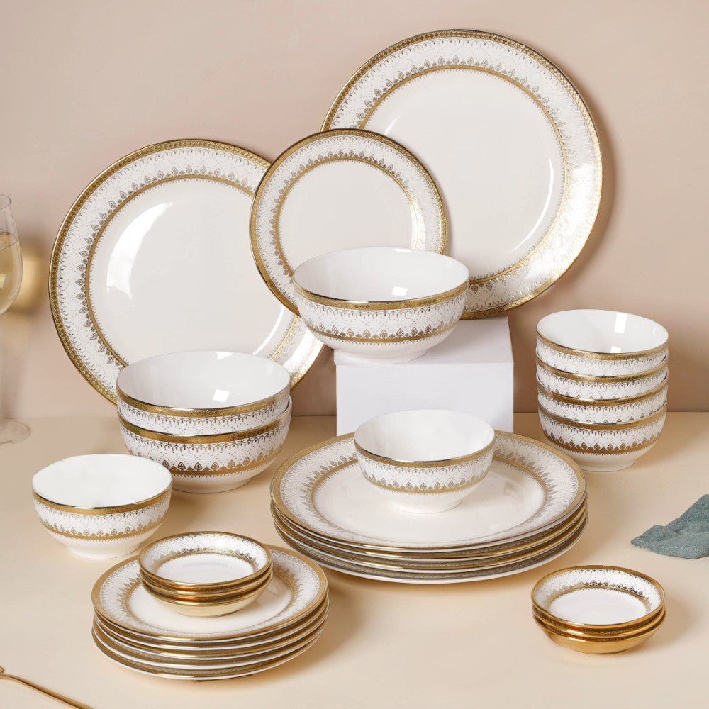 Aurelea Festive 27 Piece Dinner Set For 6 Online - Premium Dinner Set ...