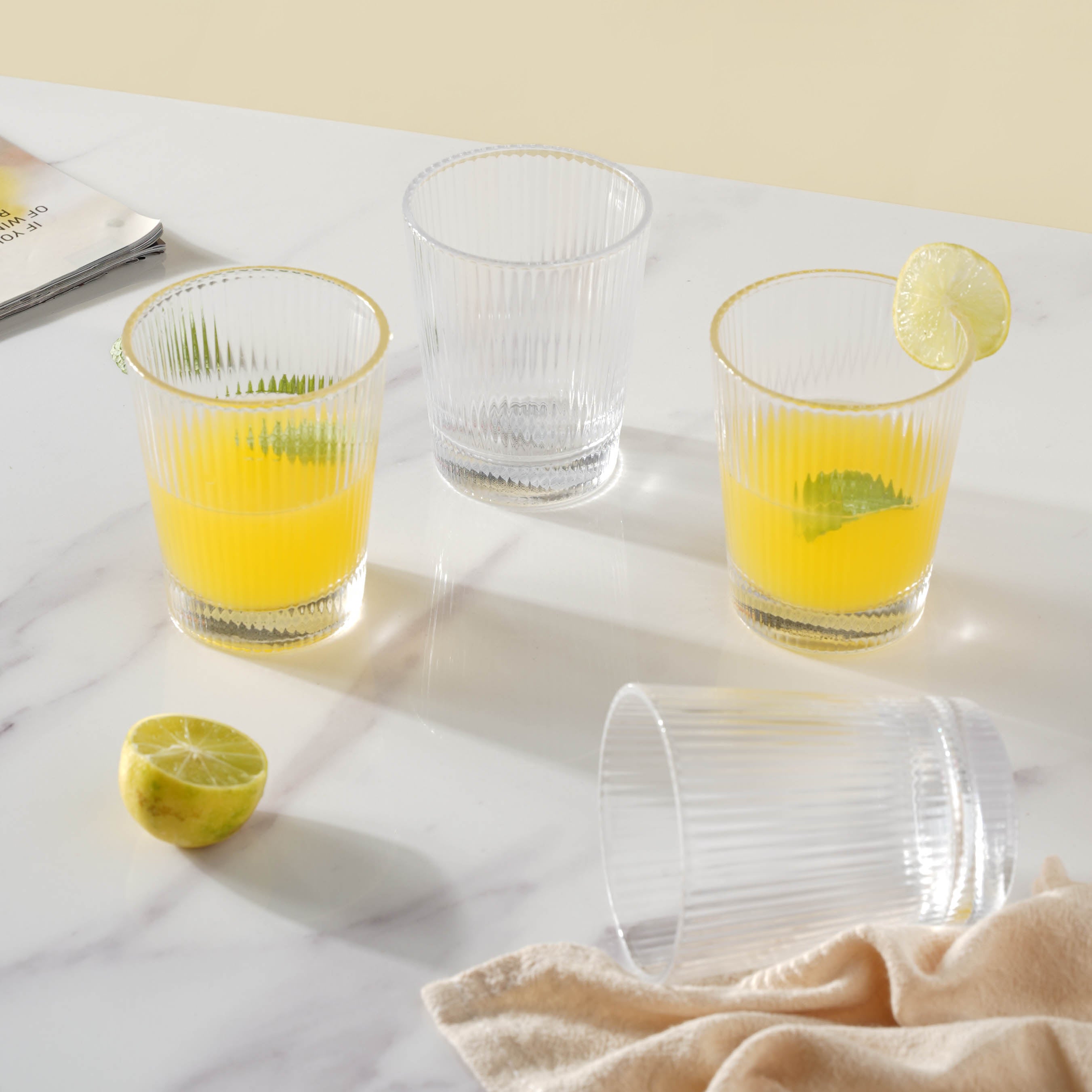 Transparent Water Glass Set of 4 Online - Premium Tumbler | Nestasia