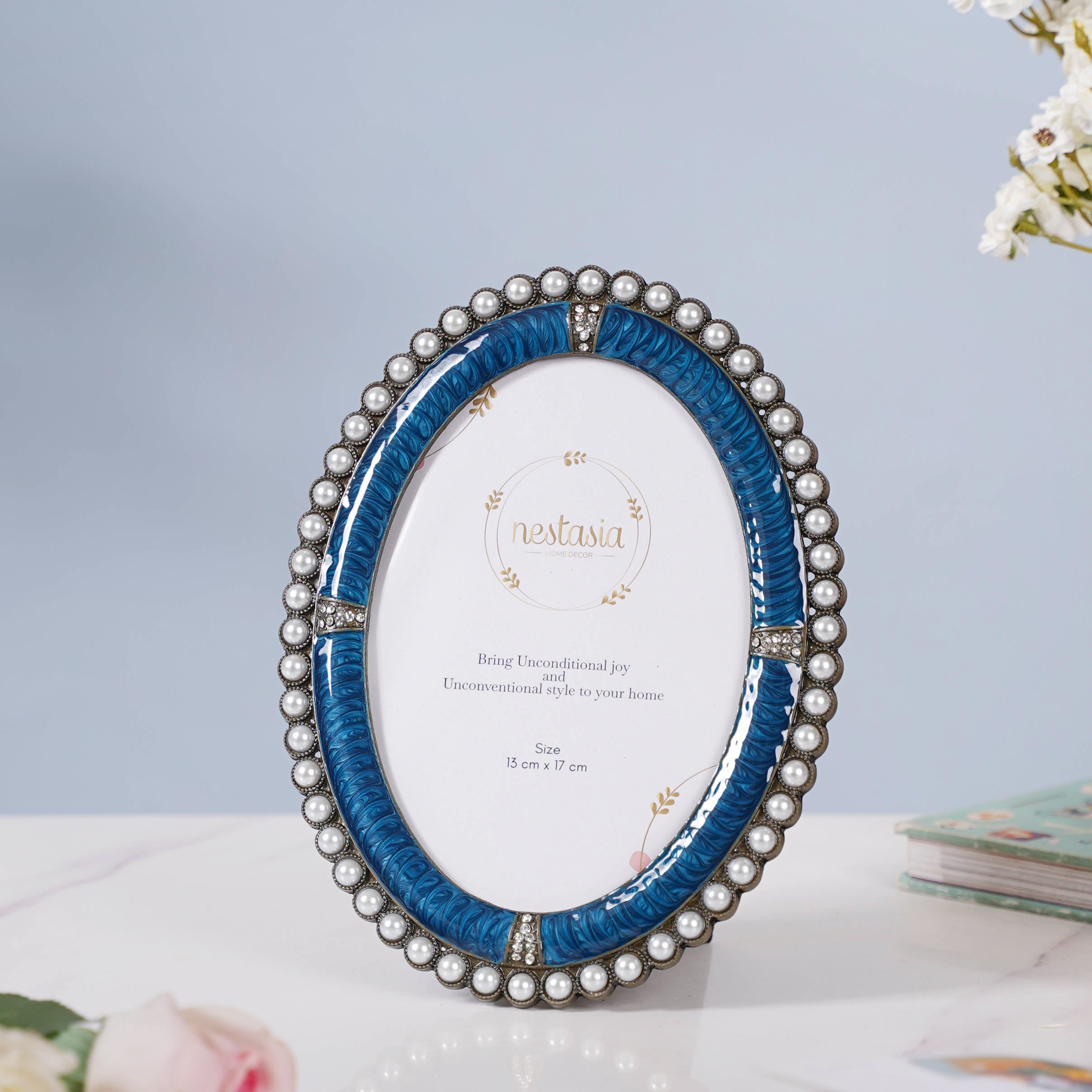 Blue Oval Photo Frame Online - Premium Photo Frame | Nestasia
