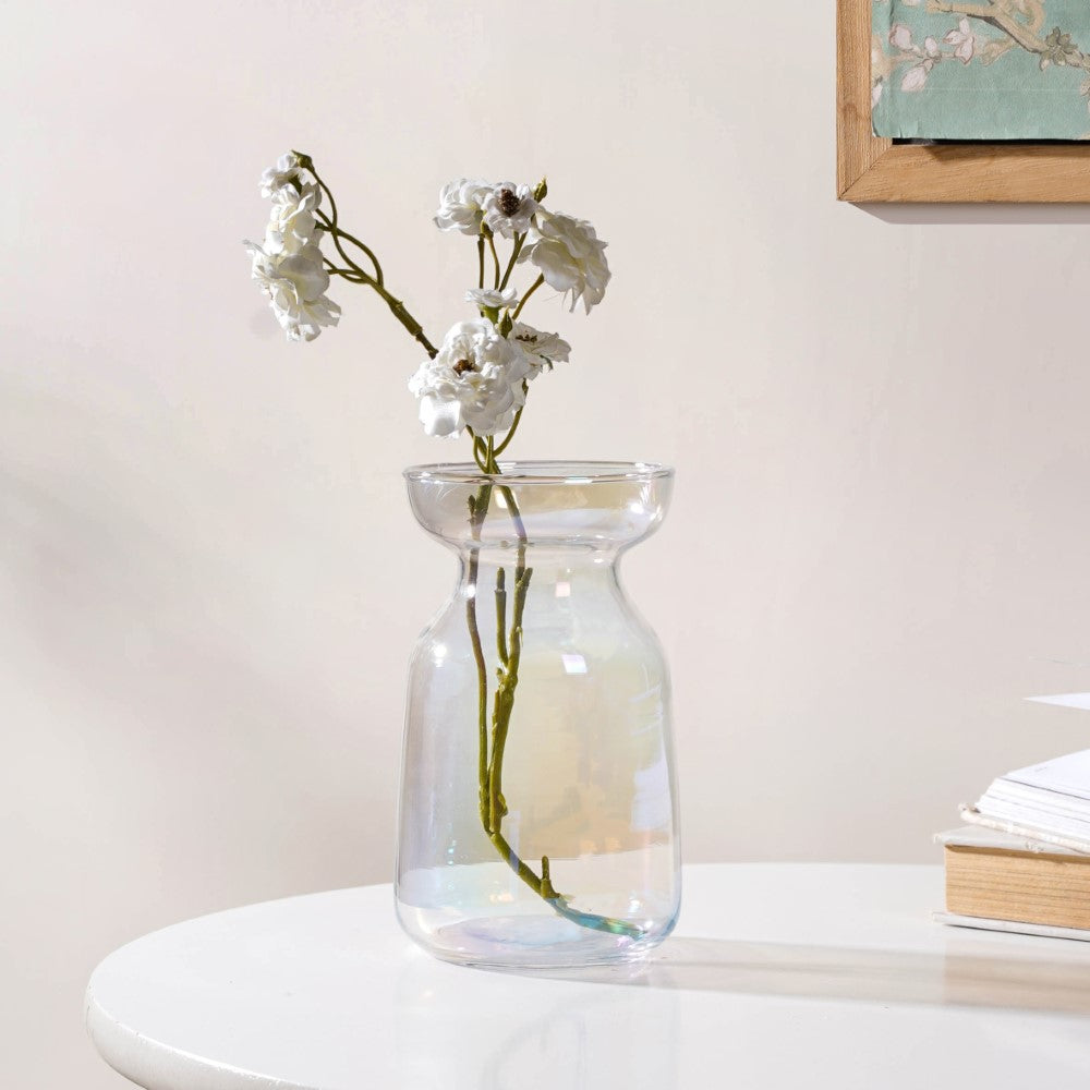 Contemporary Glass Flower Vase Transparent Online - Premium Vase | Nestasia