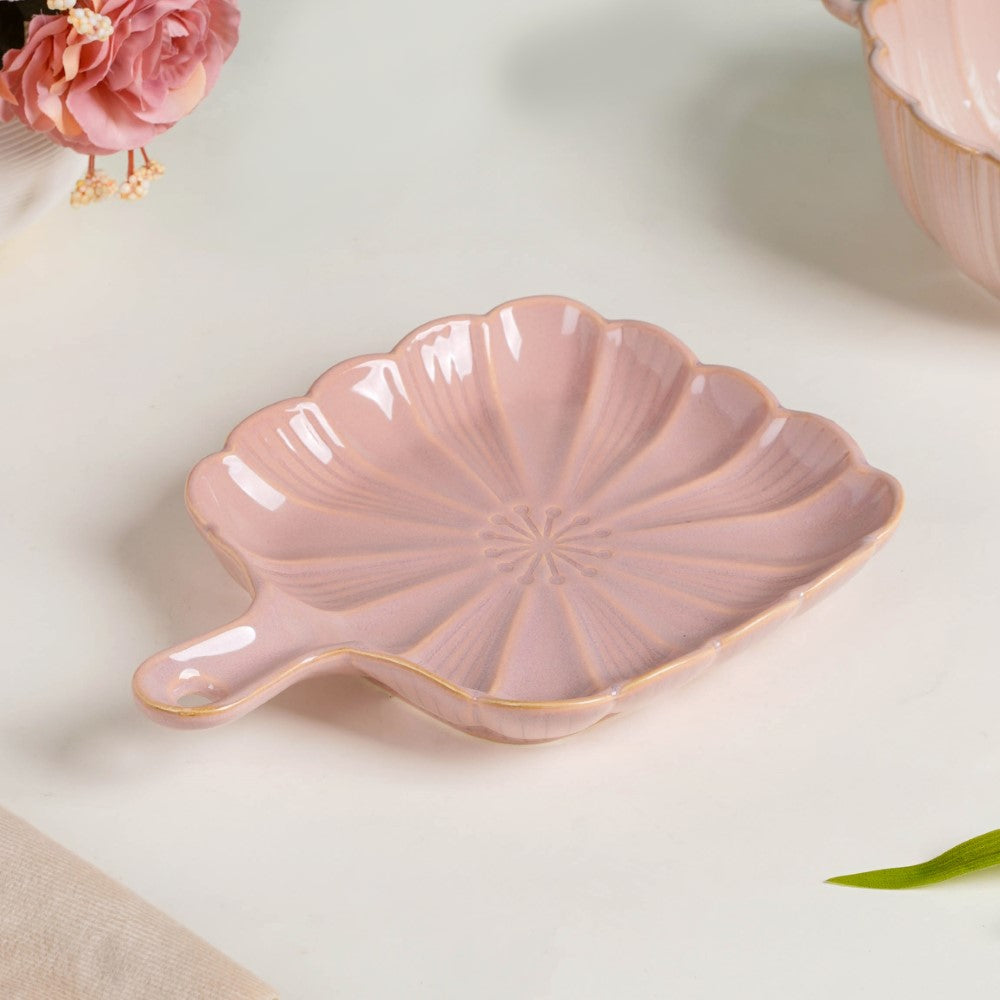 Ocean Square Plate with Handle Pink Online - Premium Platter | Nestasia