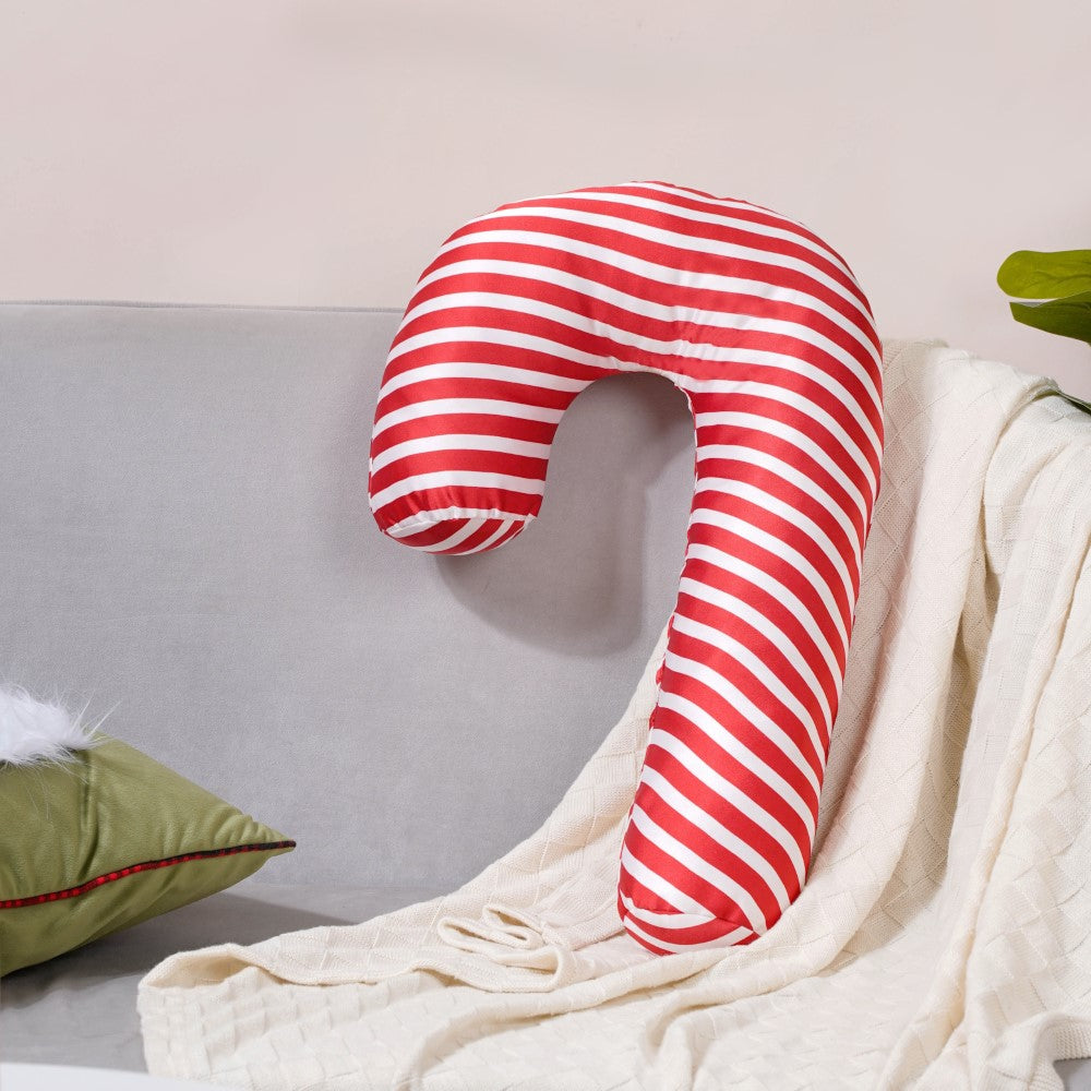 Candy Cane Stuffed Cushion 21 X 13 Inch