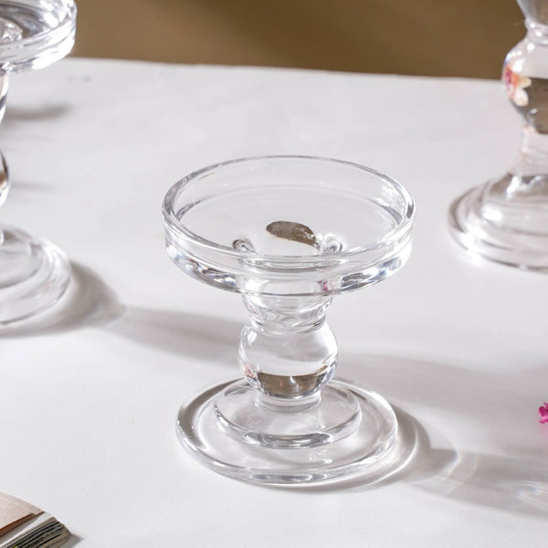 Glass Candle Stand Decor Set Of 3