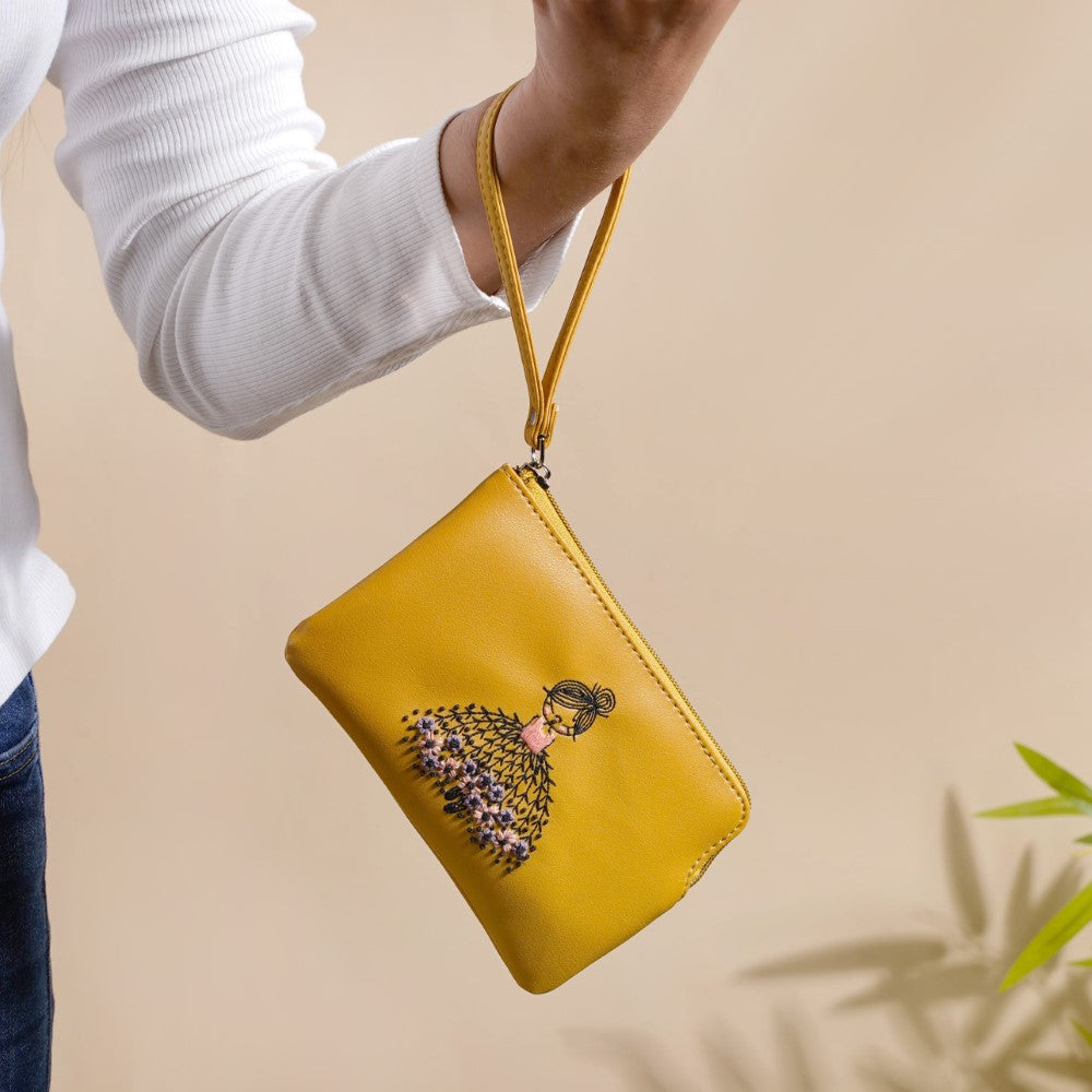 Blushing Ballerina Coin Purse Yellow