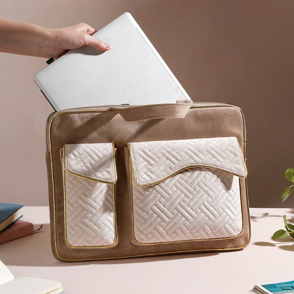 Laptop Bags - Shop Beige Laptop Bag For Men |Nestasia