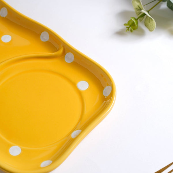 Dots Soup Plate Yellow