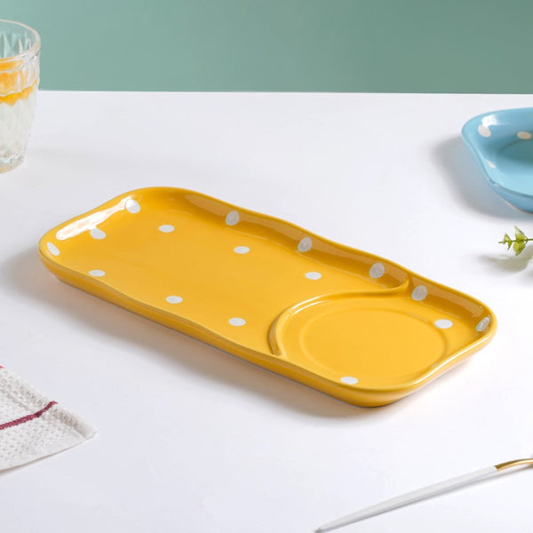 Dots Soup Plate Yellow