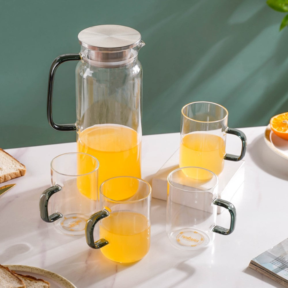 Juice Glass Jug And Cup Set Of 5