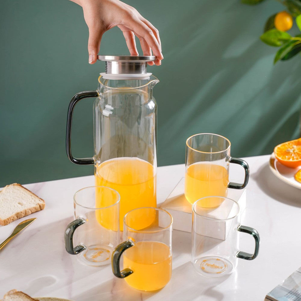 Juice Glass Jug And Cup Set Of 5