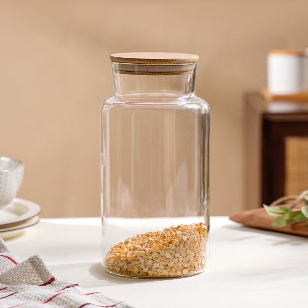 Clear Glass Airtight Container With Lid Large 2.25 L Online - Premium ...