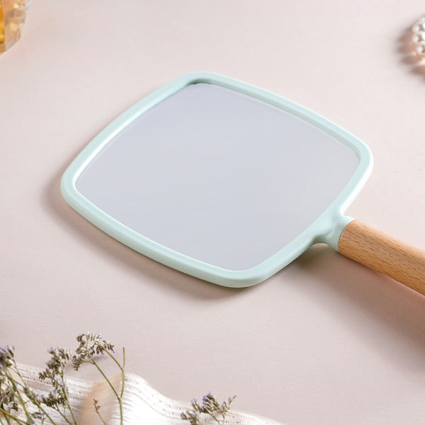Sleek Square Handheld Mirror Green