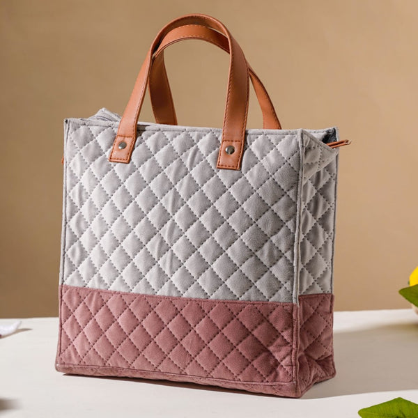 Lunch Box Set Of 4 With Velvet Lunch Bag