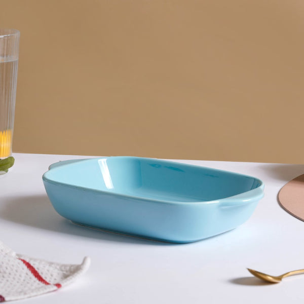 Microwave Oven Baking Dish Light Blue 8.5 Inch