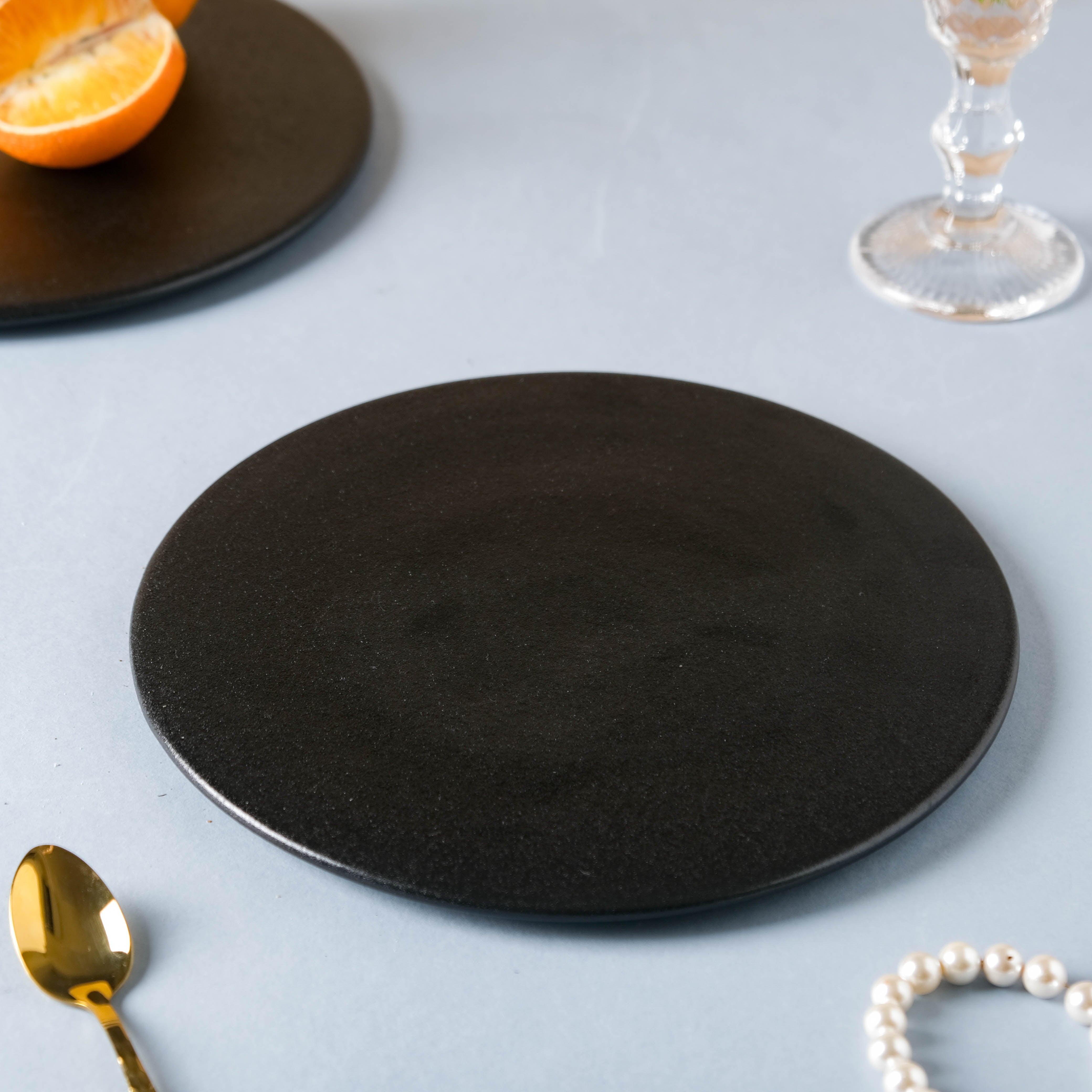 Black Round Cheese Board