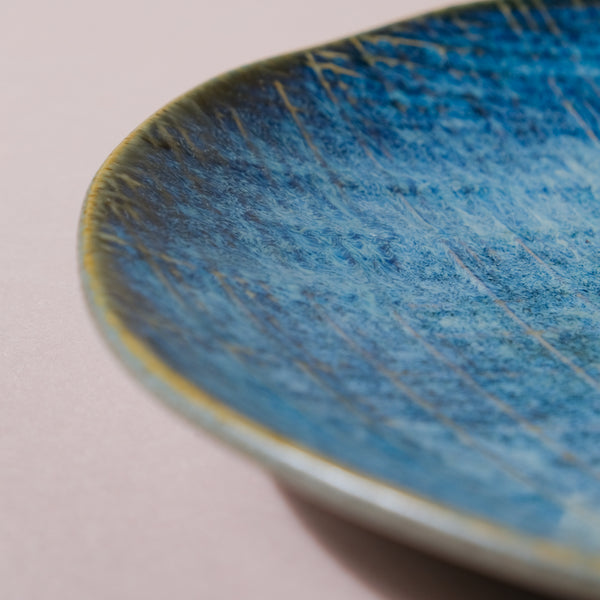 Boracay Organic Shaped Dinner Plate Blue 9 inch
