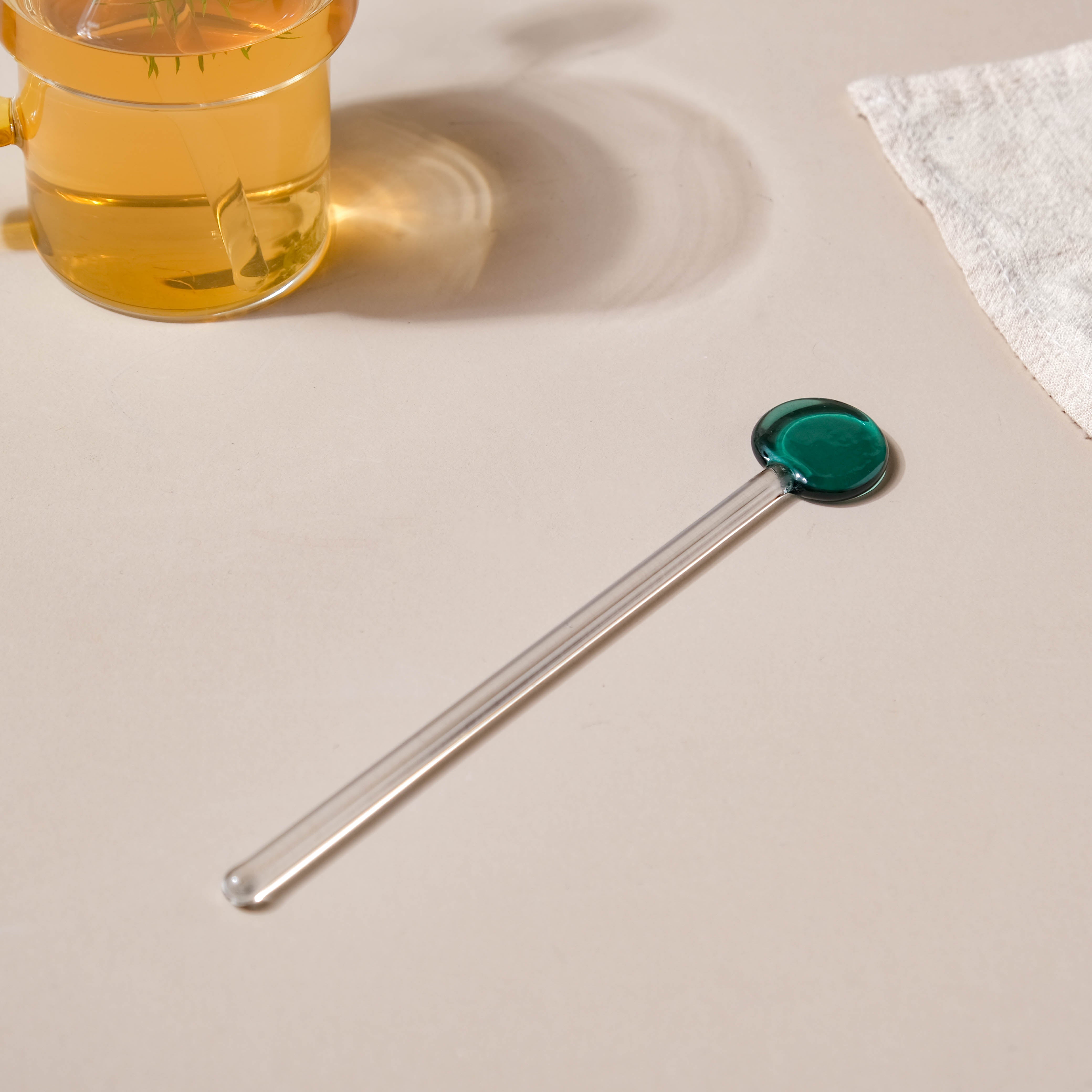 Glass Stirrer Set of 2 Emerald