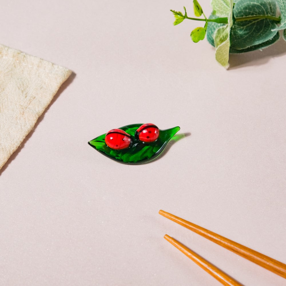 Ladybird Glass Chopstick Rest Online - Premium Spoon Rest | Nestasia