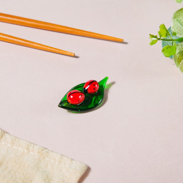 Ladybird Glass Chopstick Rest