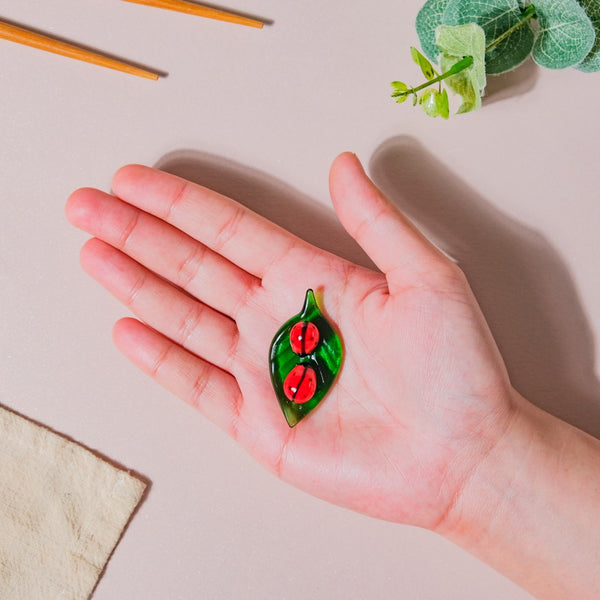 Ladybird Glass Chopstick Rest