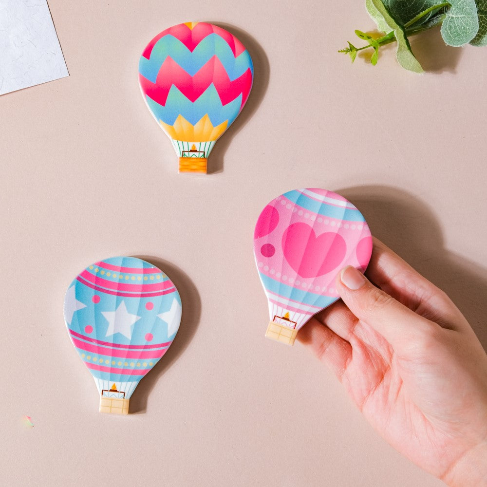 Hot Air Balloon Fridge Magnet Set Of 3