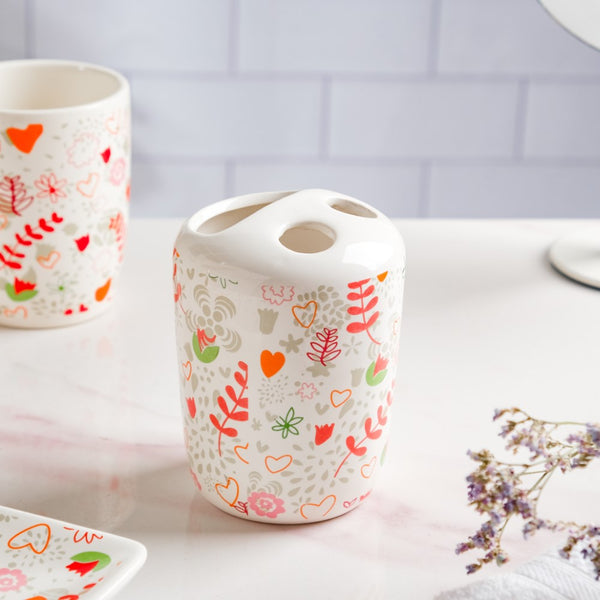 Eclectic Ceramic Bathroom Accessories Set of 5