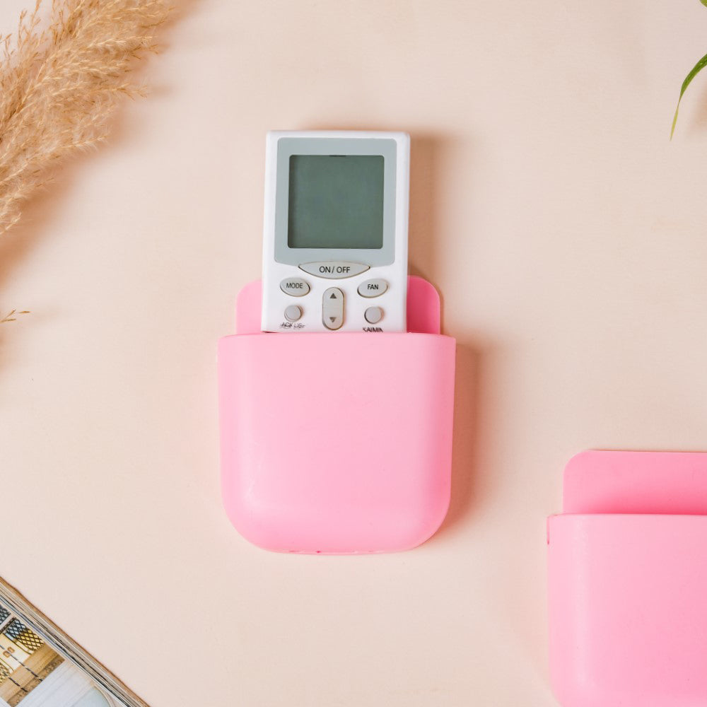 Wall Mount Remote Organiser Case Pink Set Of 2