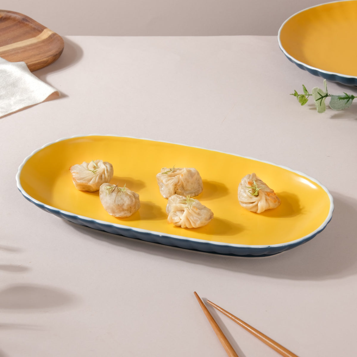 Chrome Long Plate Blue 12 Inch