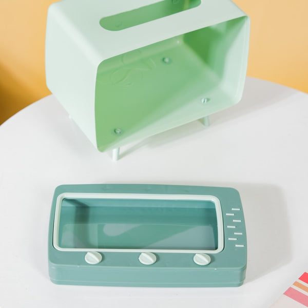 TV Tissue Box Green - Retro Style TV Tissue Box with Stand | Nestasia