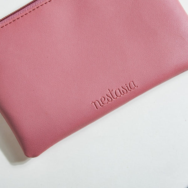 Floral Coffee Cup Pouch Bag Pink