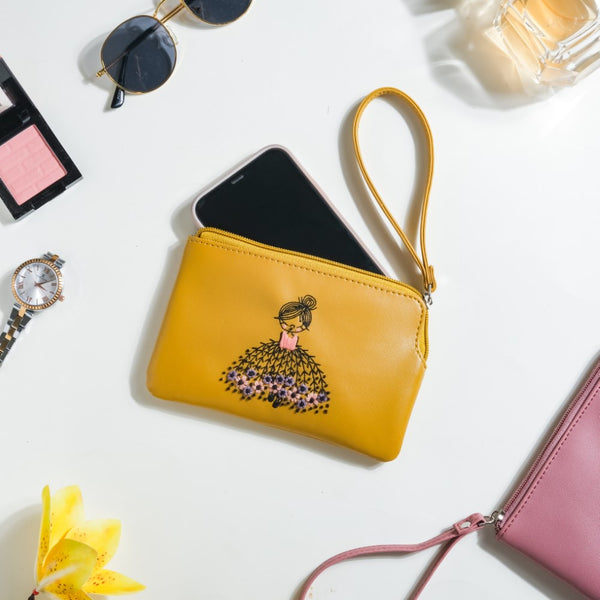 Blushing Ballerina Coin Purse Yellow