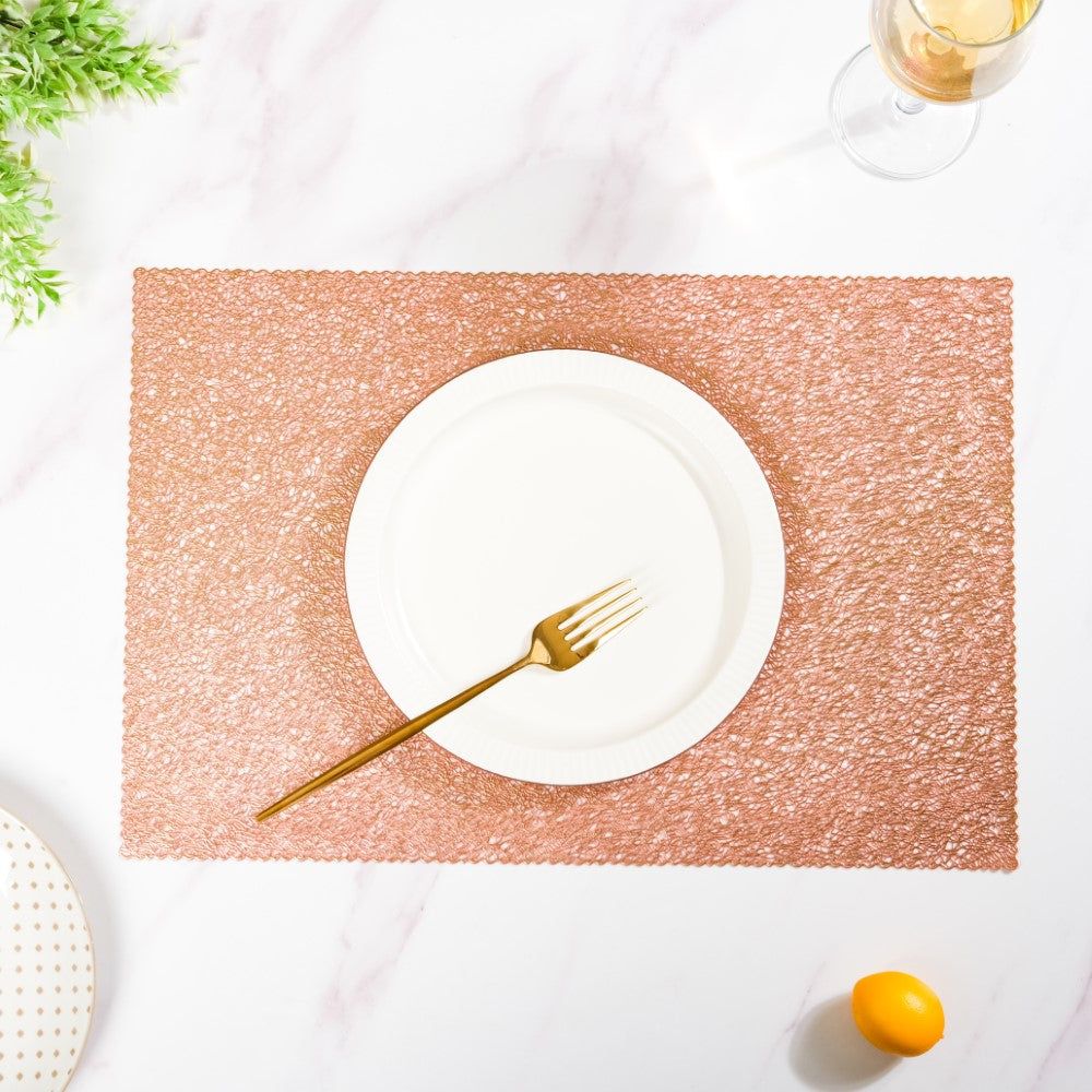 Mesh Table Mats Bronze Set Of 6 17x11 Inch Online - Premium Table Mat ...