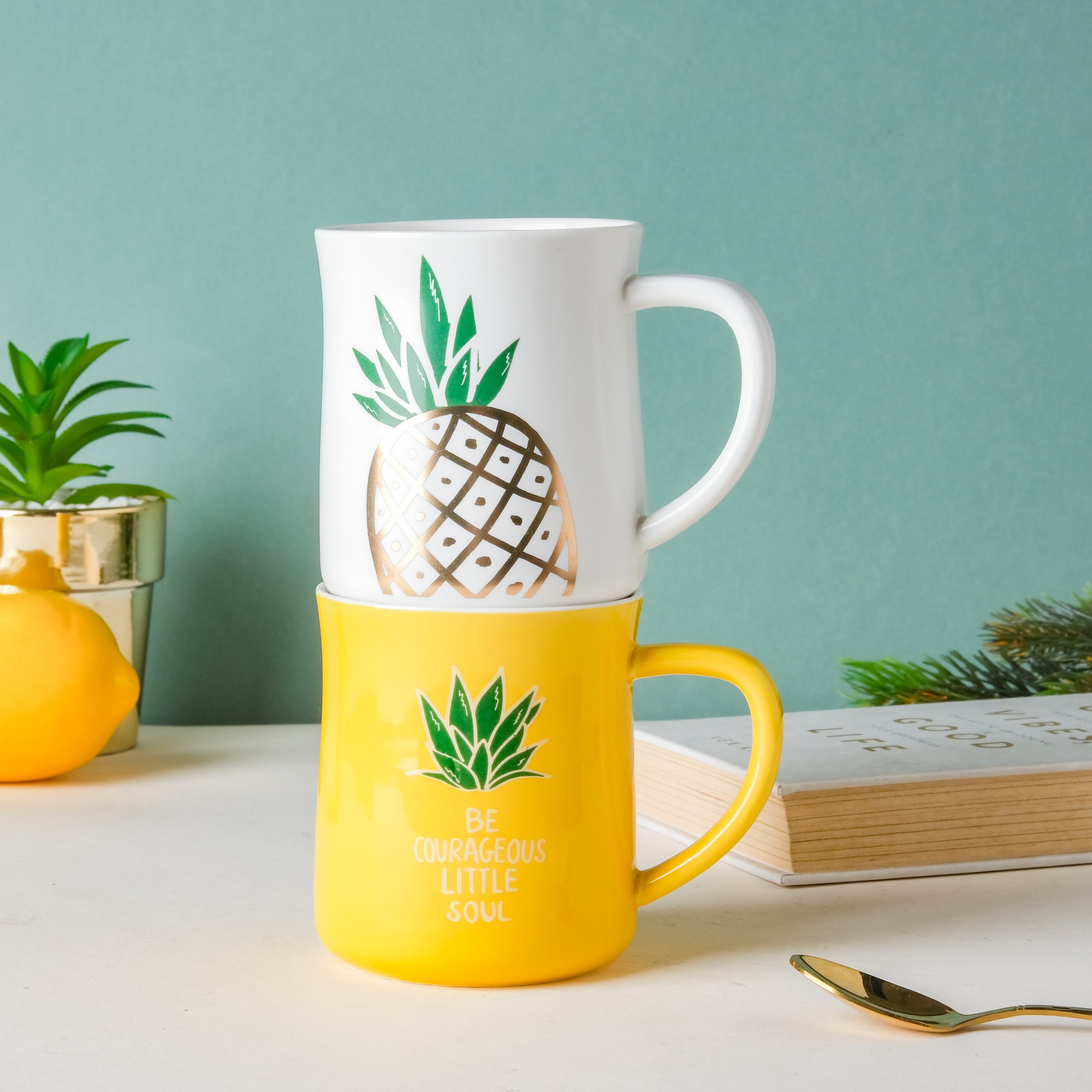 Pineapple Design Mugs