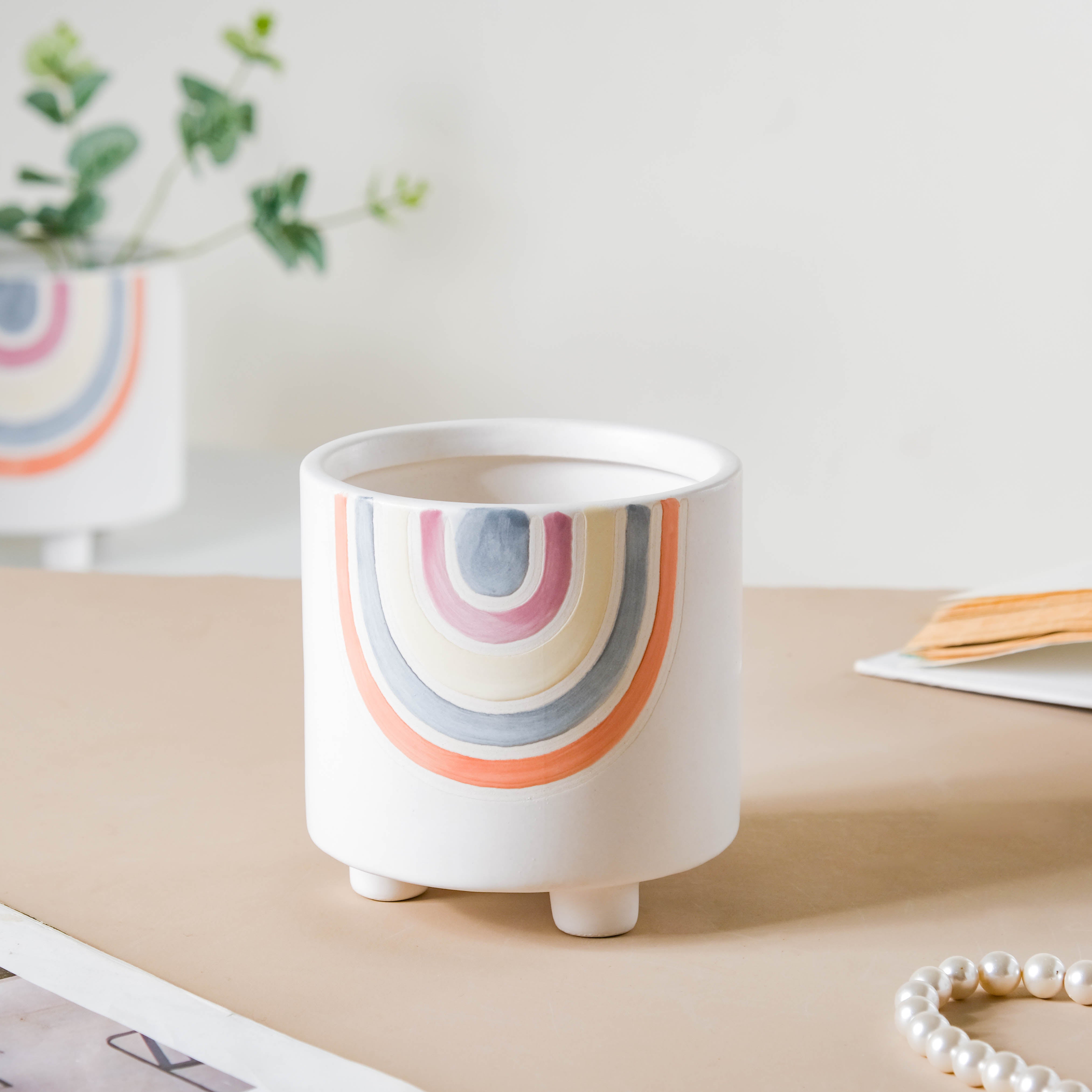 Rainbow Round Pot Small Online - Premium Planter | Nestasia