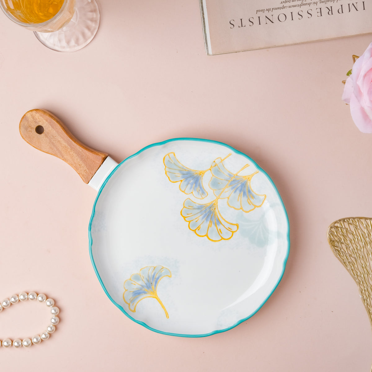 Floral Circular Bbq Plate Small