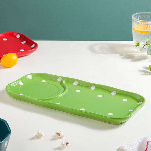 Forest Green Gloss Ceramic Snack Plate 8 Inch Online - Premium Snack ...