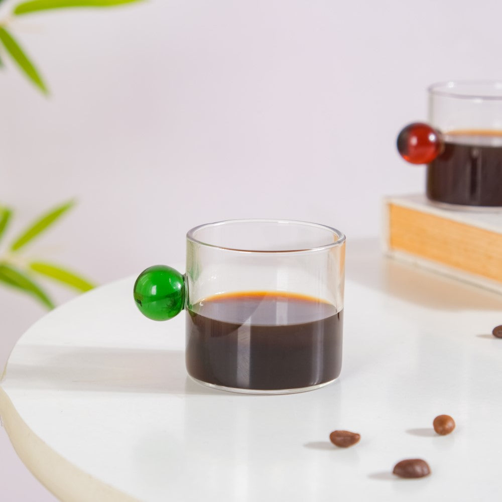 Mini Espresso Shot Glass Cup Green 70ml