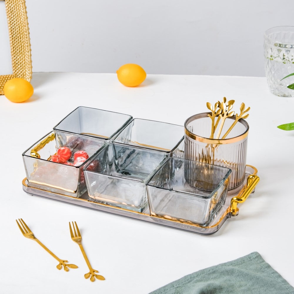 Party Snack Bowl With Tray Set of 13