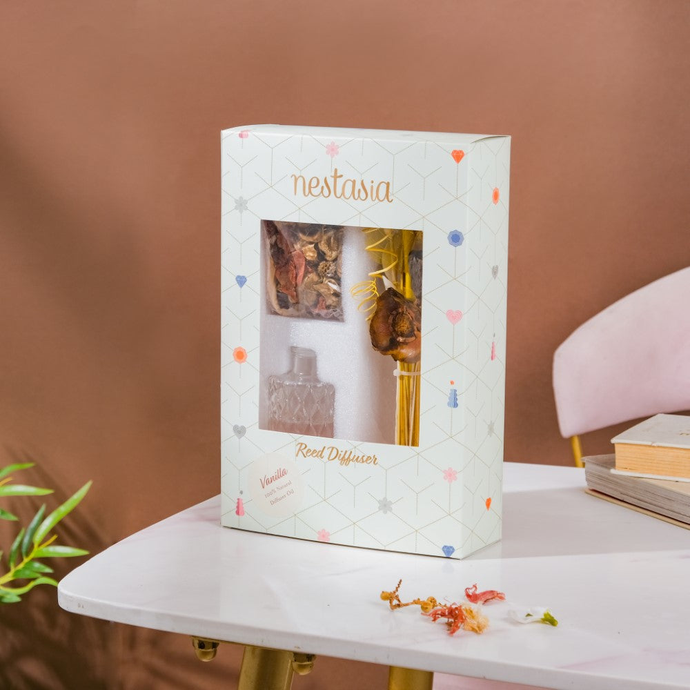 Vanilla Bouquet Reed Diffuser And Potpourri Gift Set Of 3