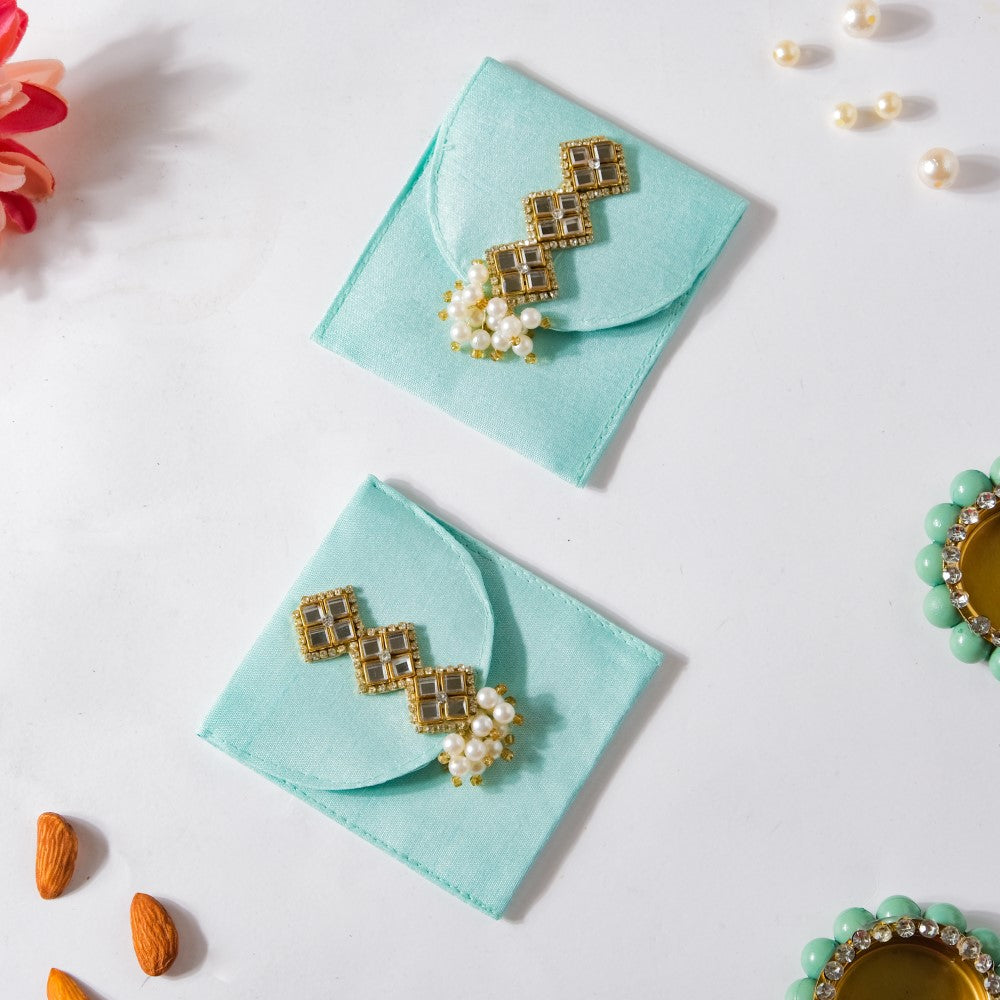 Green Festive Envelope Set Of 2